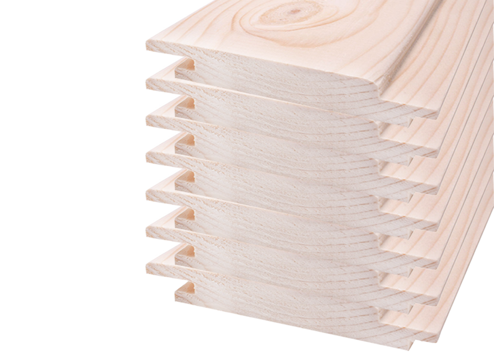 Spruce Sauna Wood Cladding - 95 x 18mm (Pack of 7 Lengths 2093mm)